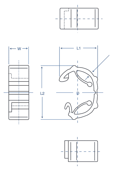 UL94V-2 (Nylon 6) E53664 Material Cable Clamp Snap Clips by Electrical ...